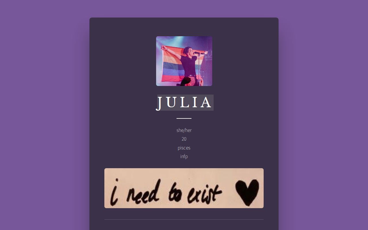Julia’s carrd!